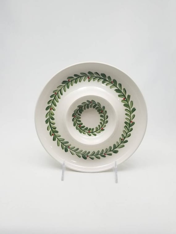 Ceramic Appetizer Dish Snack Plate Hand Painted With Holiday - Etsy