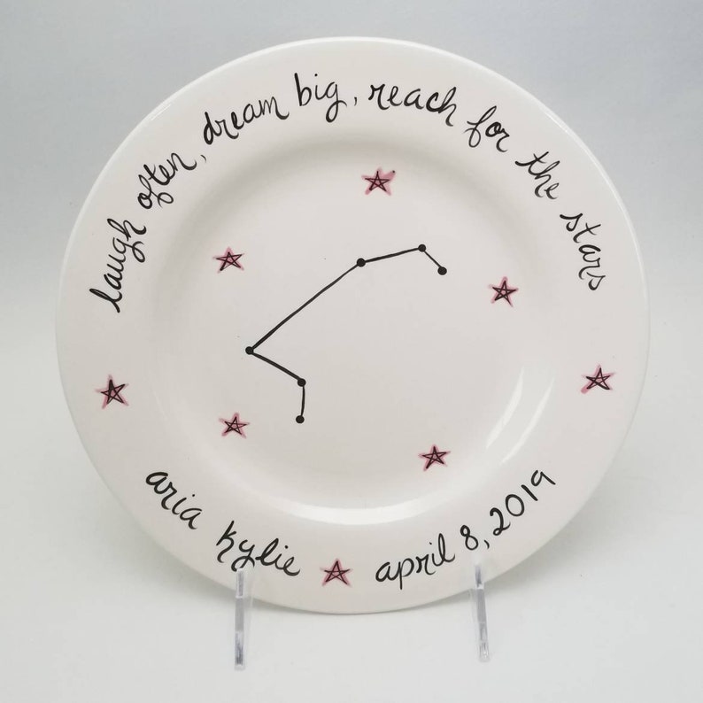 Zodiac Constellation / Astrological Sign Birth Plate / - Etsy