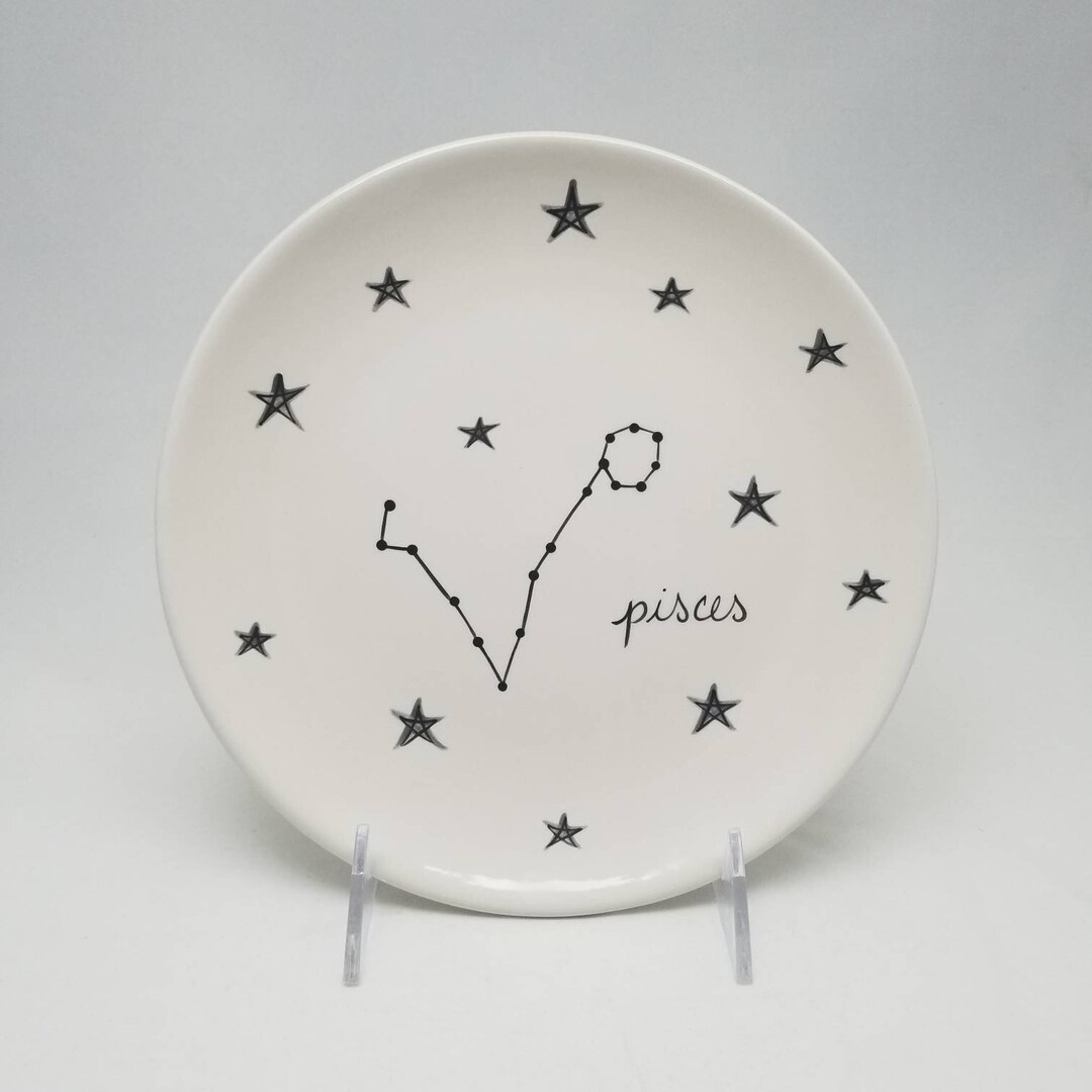 Zodiac Constellation Ceramic Plate / Astrology Gift / Zodiac Pottery ...