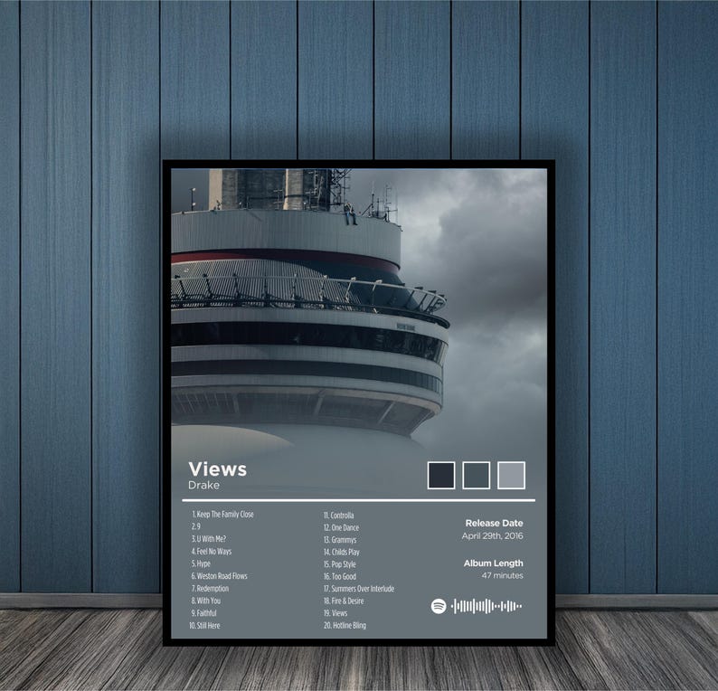 Views | Drake | Album Cover Poster - Etsy