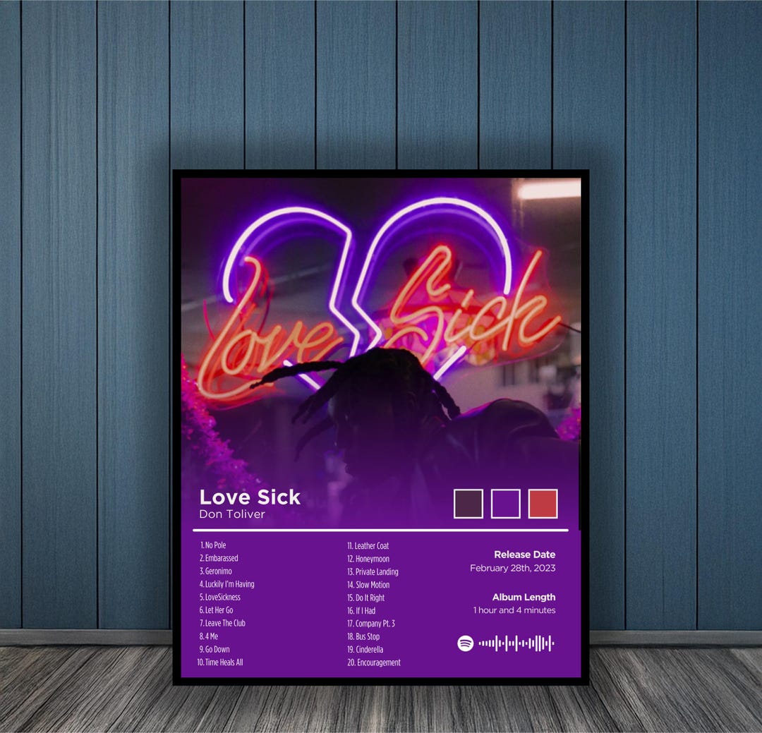 Love Sick | Don Toliver | Album Cover Poster - Etsy