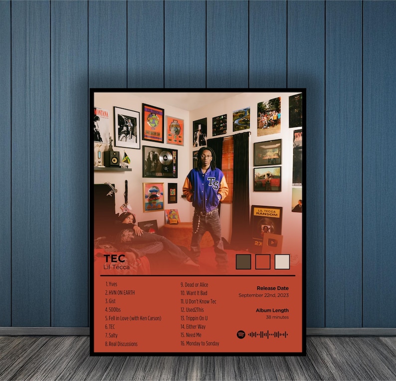 Tec | Lil Tecca | Album Cover Poster - Etsy