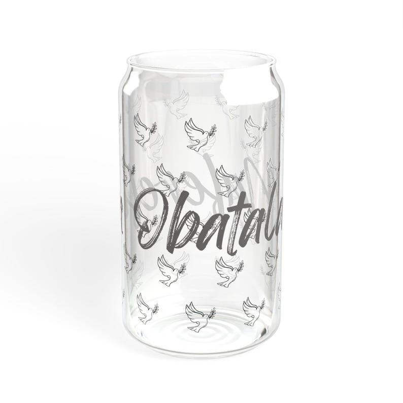 Maferefun Obatala Sipper Glass Dove Design / Vaso Maferefun Obtala ...