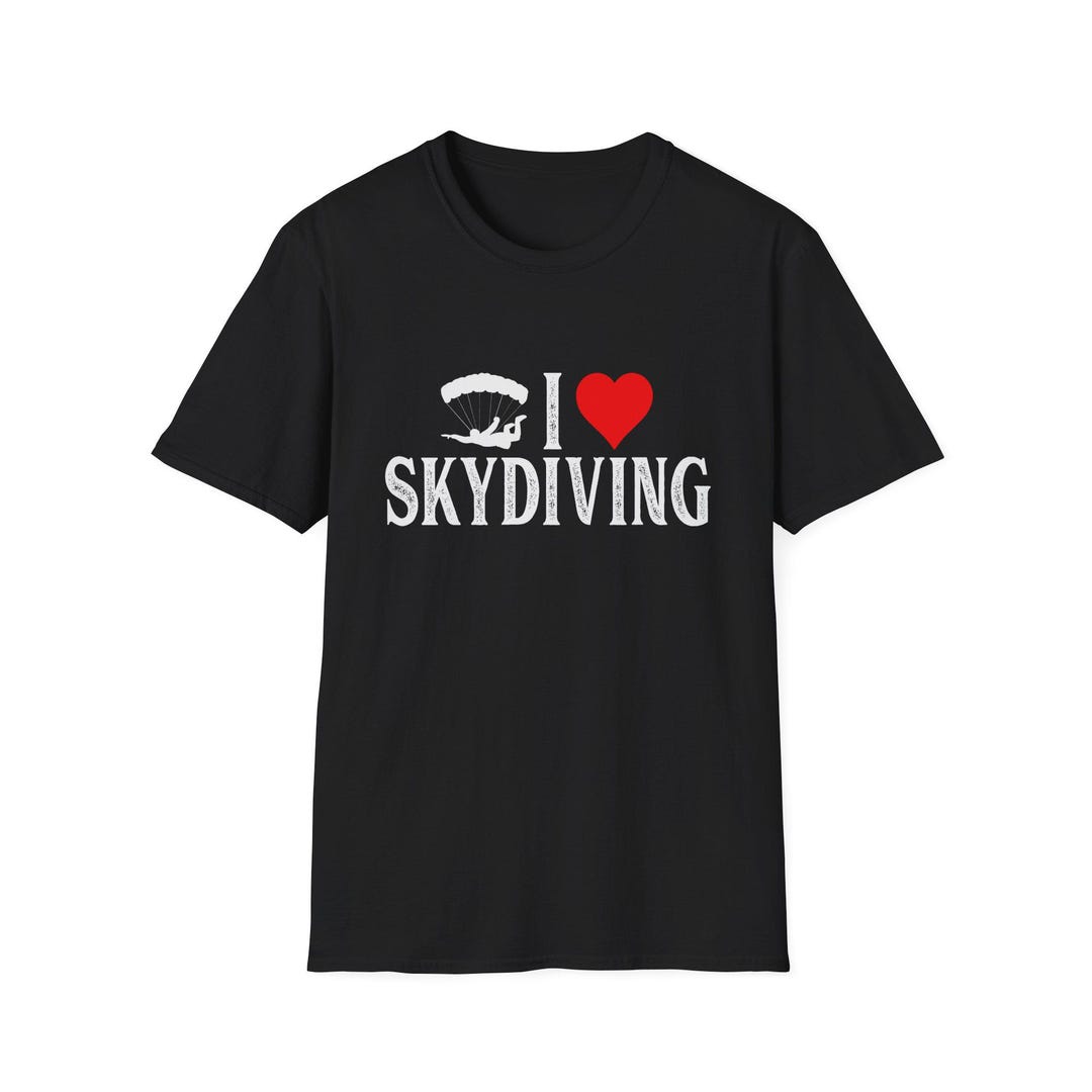 I Heart Skydiving T-shirt | Skydiver Parachute Design - Etsy