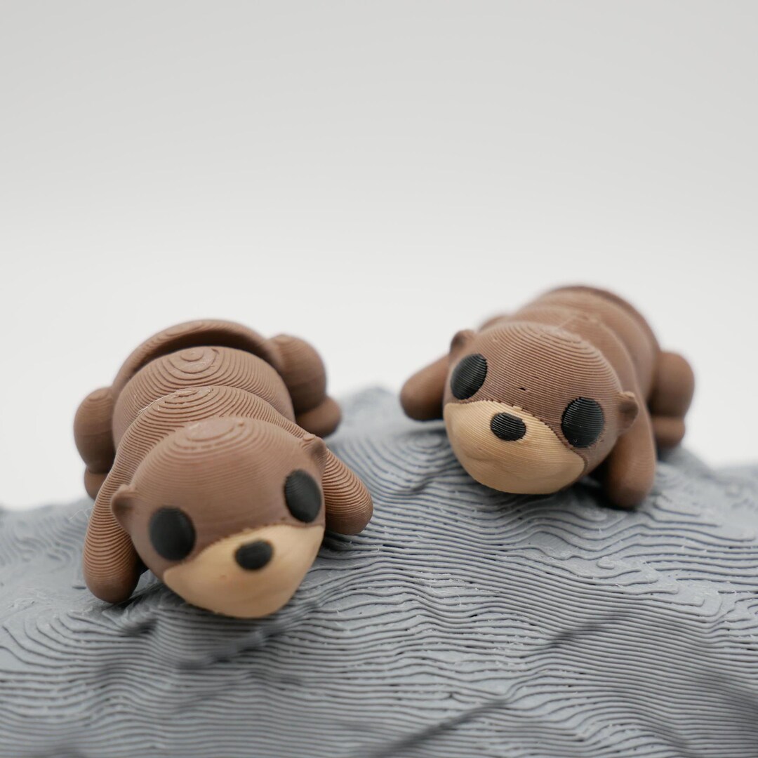 Cute Flexi Baby Otter Movable Fidget Otter Fidget Toy Anti-stress Toy ...