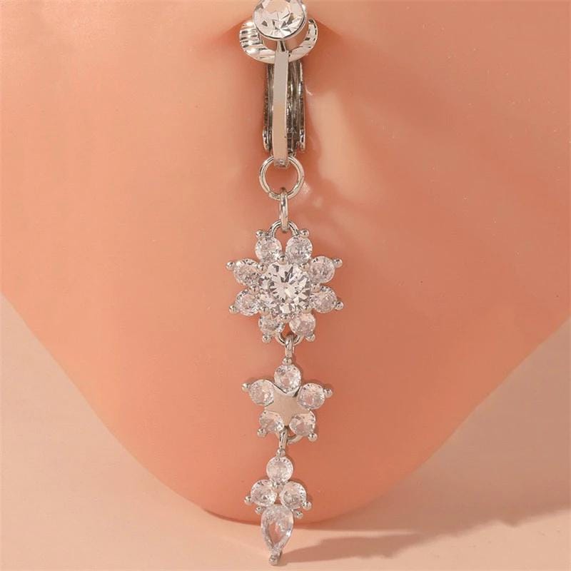 Fake Belly Button Clip on Ring - Etsy