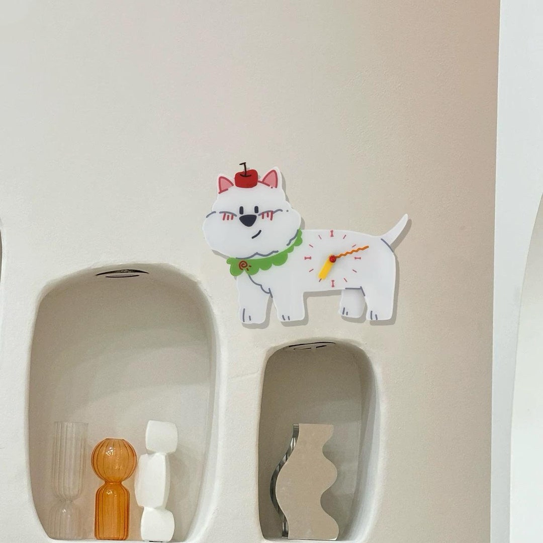 West Highland White Terrier Clock, Puppy Clock , Dog Wagging Tail Clock ...