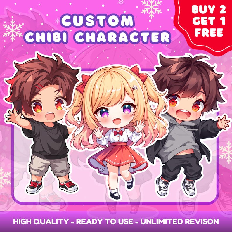 Custom Chibi Anime Art, Chibi Commission, Cute Chibi Emotes, Chibi ...