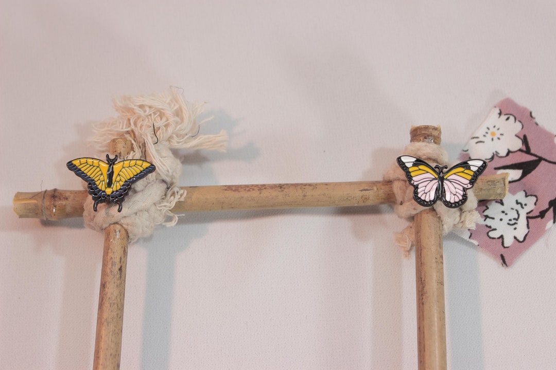 Set of 2 Monarch Butterfly Enamel Pins Unique Brooch Butterfly Designs ...