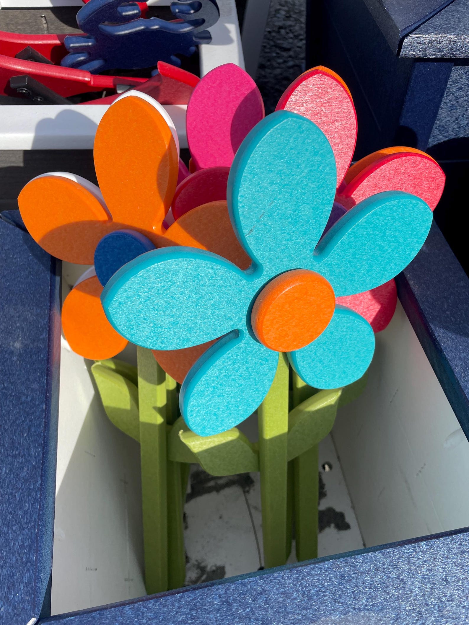Amish Made Poly Daisy Yard Stake: Weatherproof Garden Decor - Etsy