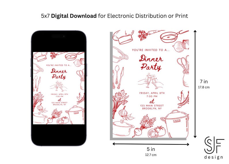 Dinner Party Invitation - Etsy