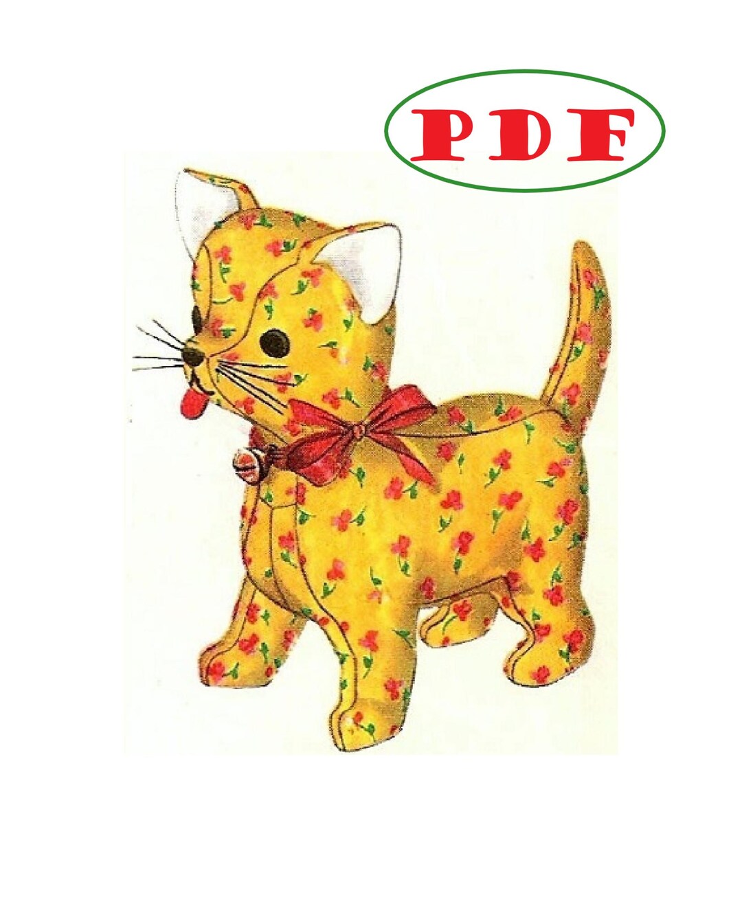 Retro Stuffed Animal Pattern, Cat Kitten Dog Puppy Horse Bunny Rabbit ...