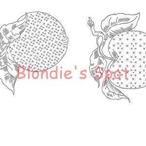 30's Hand Embroidery in Digital Format 721 Fruit in Cross Stitch Apple ...