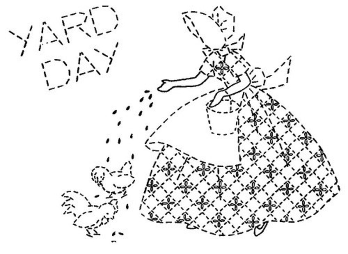 Digital Embroidery Pattern 3475 Colonial Girls - Sunbonnet Ladies ...