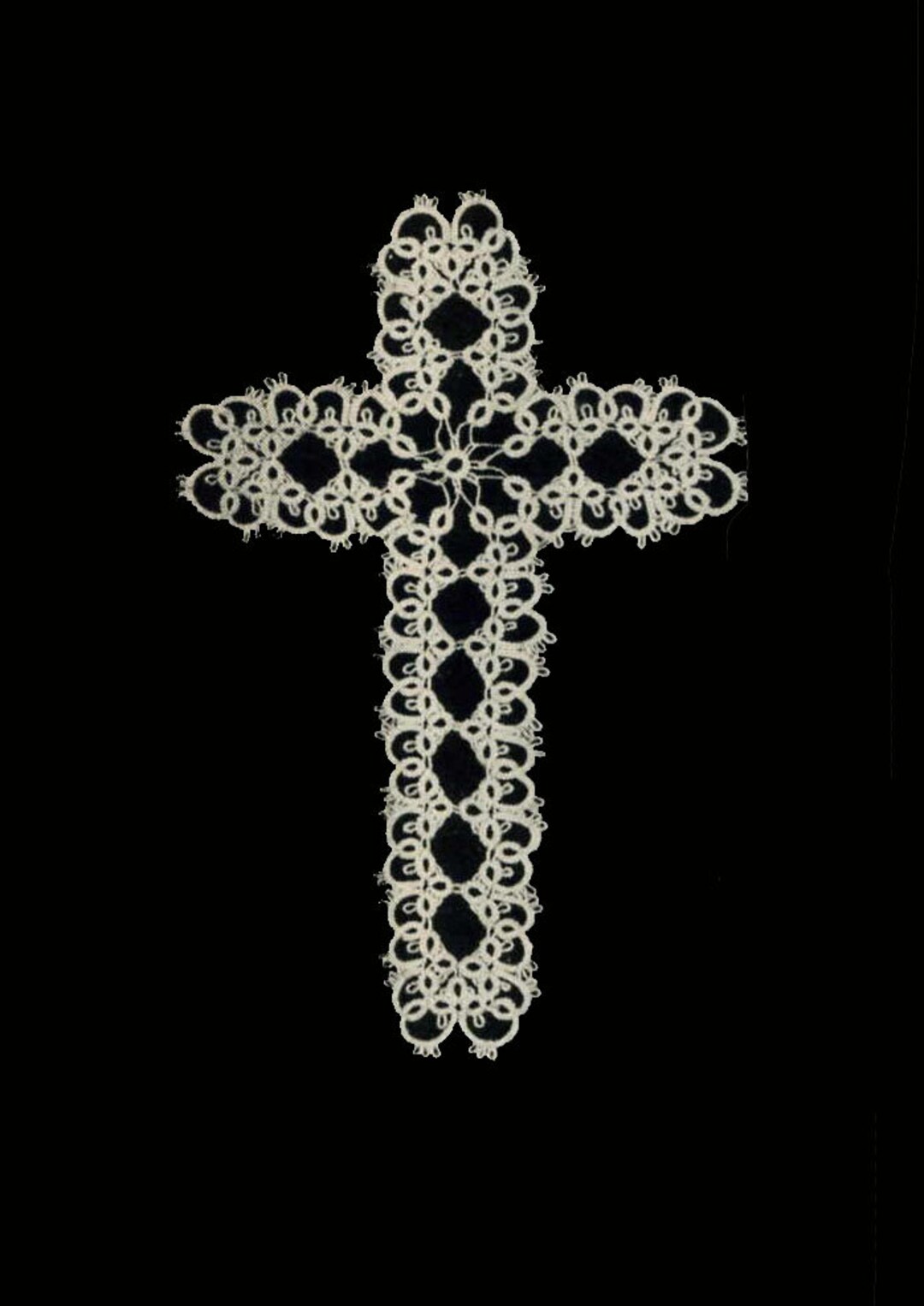 Tatted Cross PATTERN Book Mark Tatting Pattern 5303 Taken From 1950s ...