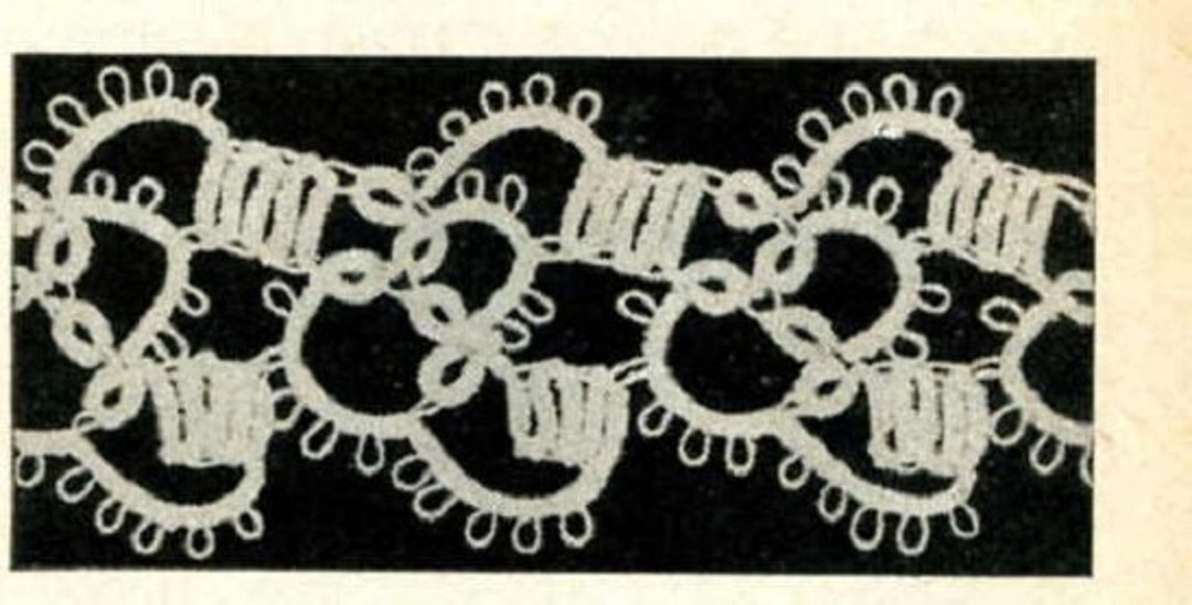 Vintage Tatting PATTERN PDF File 5412 Block Pattern Taken From 1950s ...