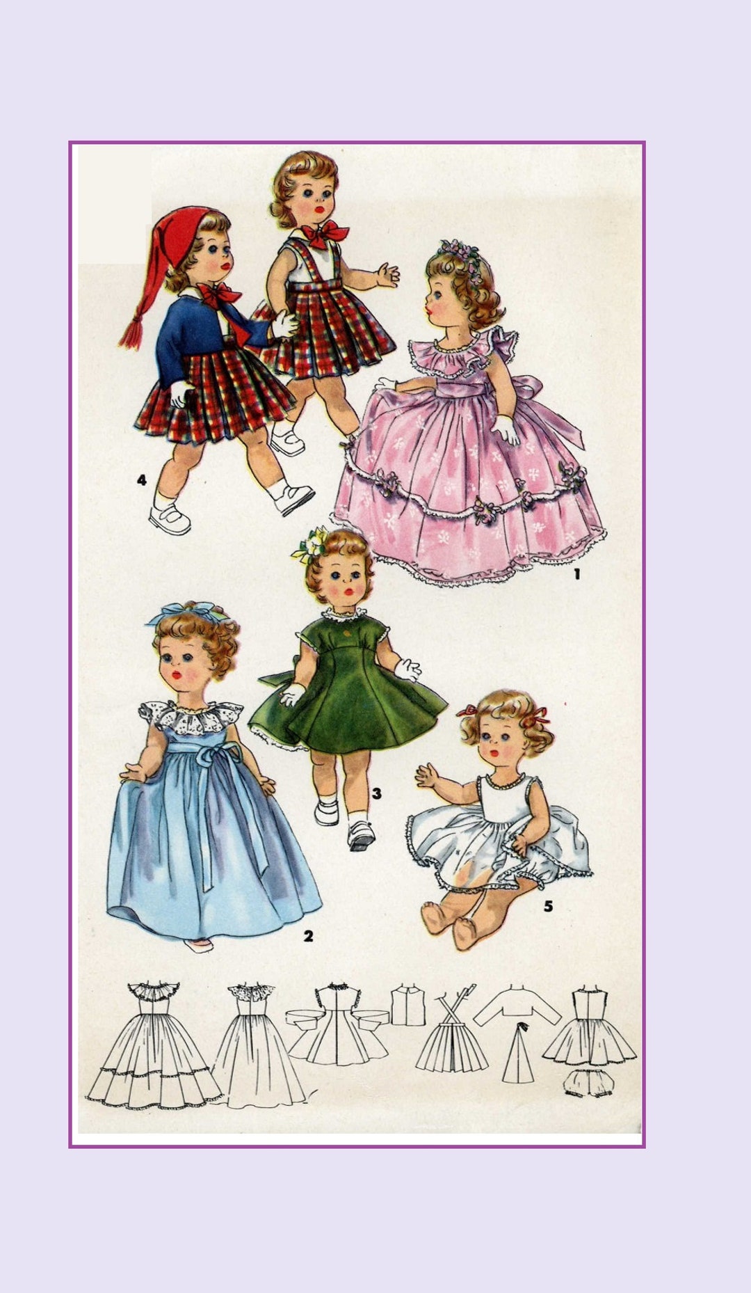Saucy Walker Posie Bonny Braids Doll Clothes PATTERN in Digital PDF ...