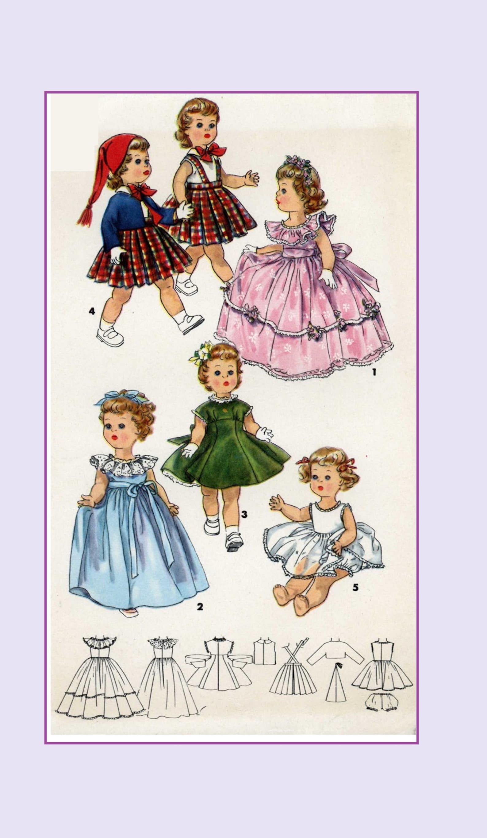 Saucy Walker Posie Bonny Braids Doll Clothes PATTERN in Digital PDF ...