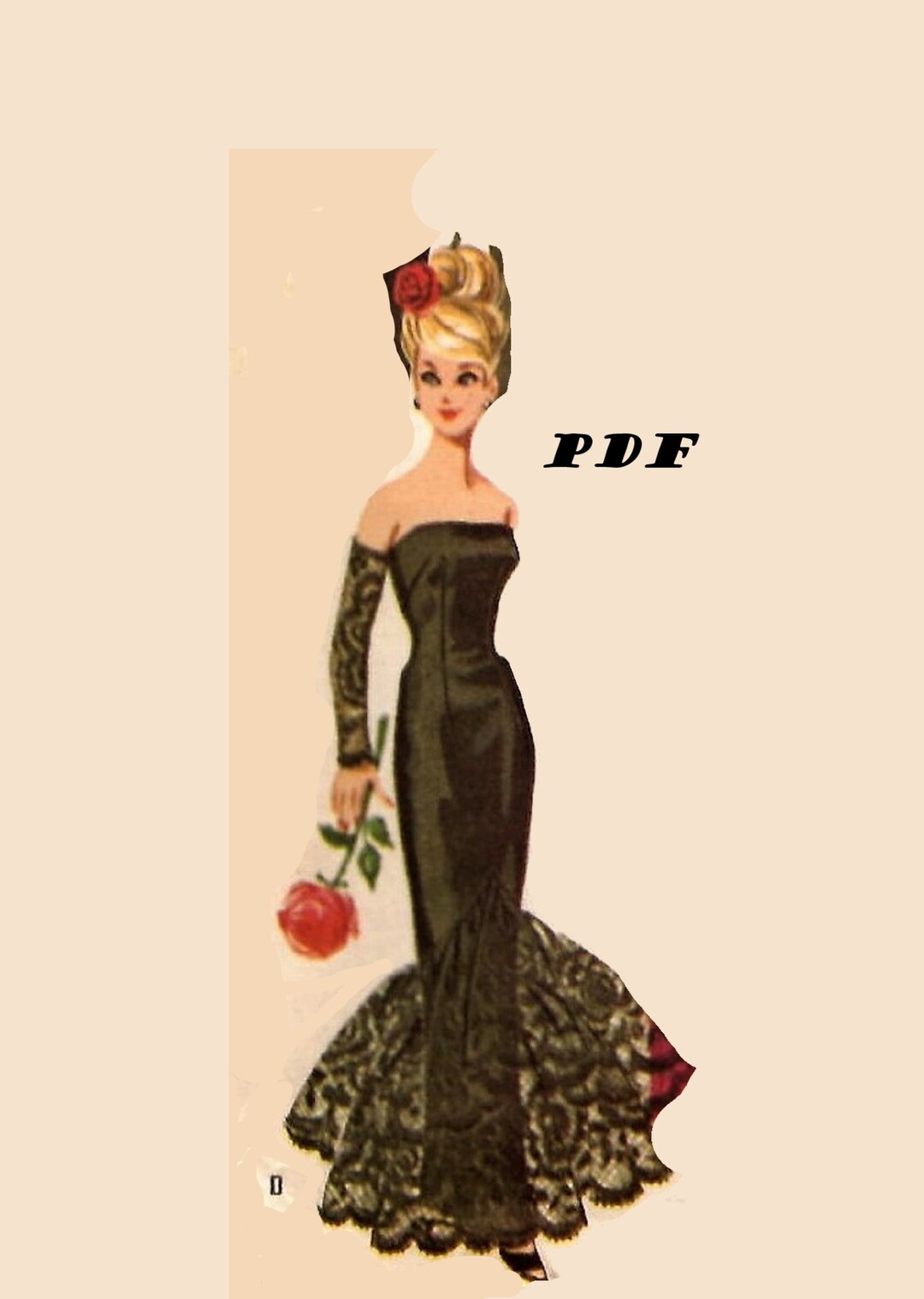 Retro Barbie Doll Clothes Pattern - 6992 for 11 1/2" Teen Model Dolls ...