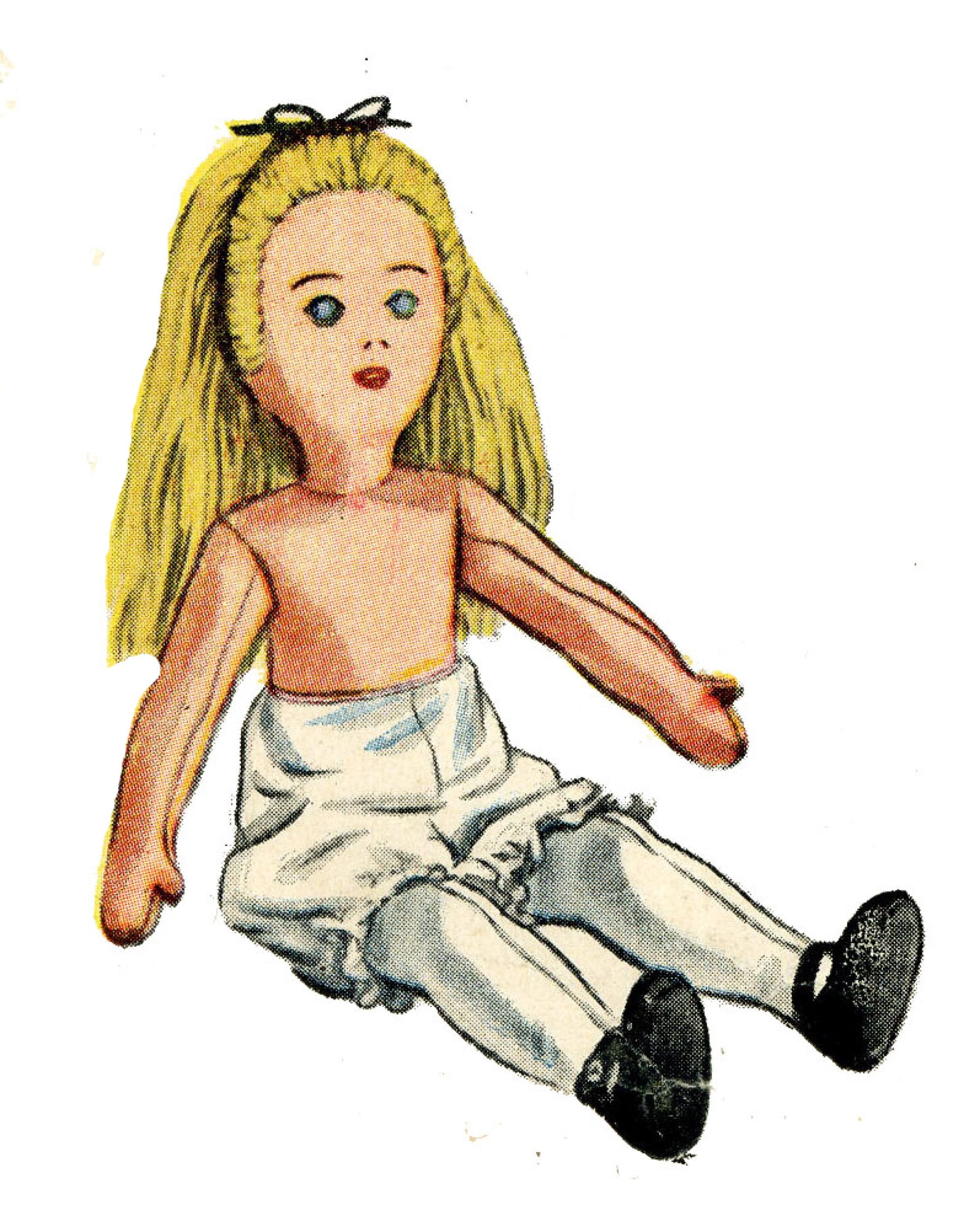 Retro Rag Doll Pattern in DIGITAL Format Sent in PDF 2240 Stuffed Doll ...