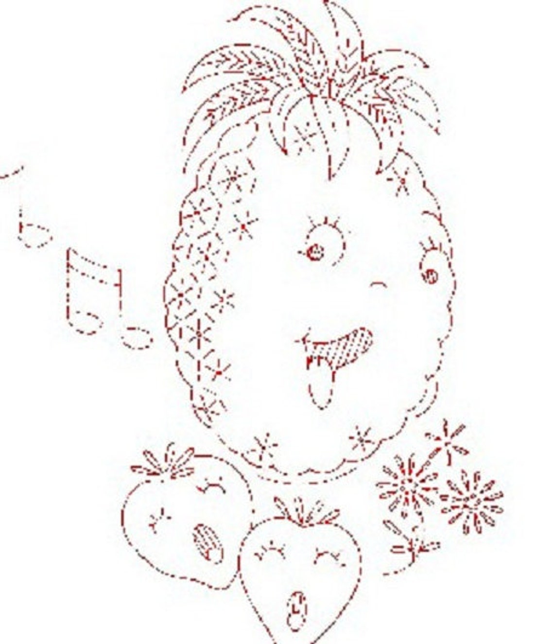 Digital Hand Embroidery Pattern 901 Animated Anthropomorphic - Etsy