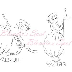 Dutch Boy 135 Vintage Digital Hand Embroidery PATTERN Dutch Boys for ...