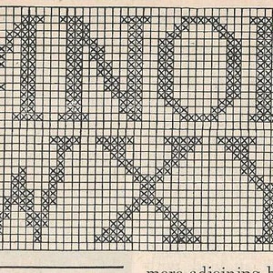 Crochet Initials in Filet Crochet PATTERN 5009 Taken From a 1950s ...
