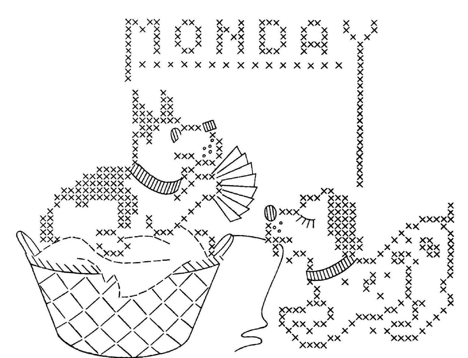 Digital Hand Embroidery Transfer Design 710 Cross Stitch Dogs for Days ...