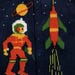 Spaceman & His Rocket Ship Knitting PATTERN 408 Cardigan Pullover ...