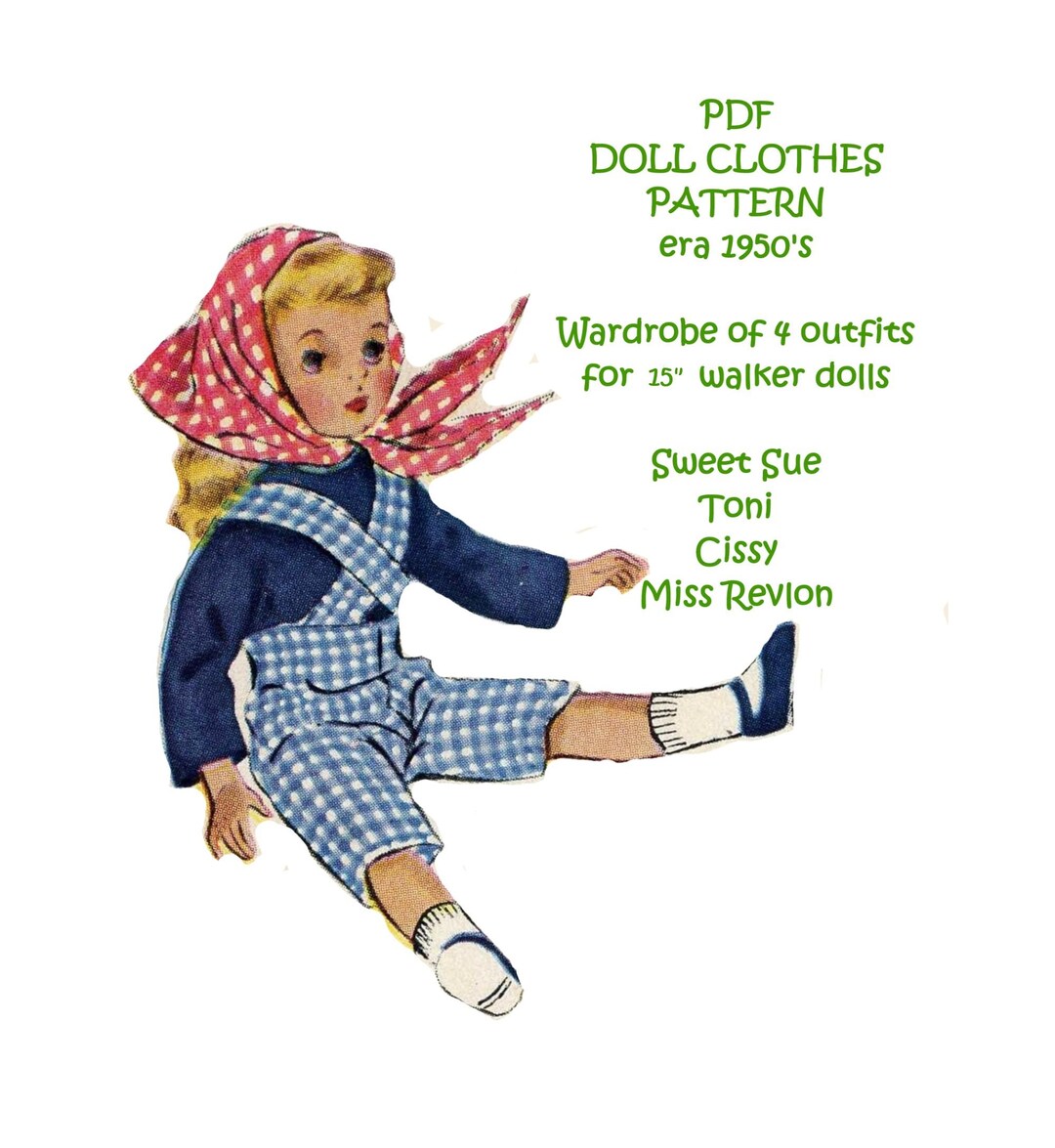 Sweet Sue Doll Clothing Patterns 1720 for 15" Sweet Sue Toni Walker ...