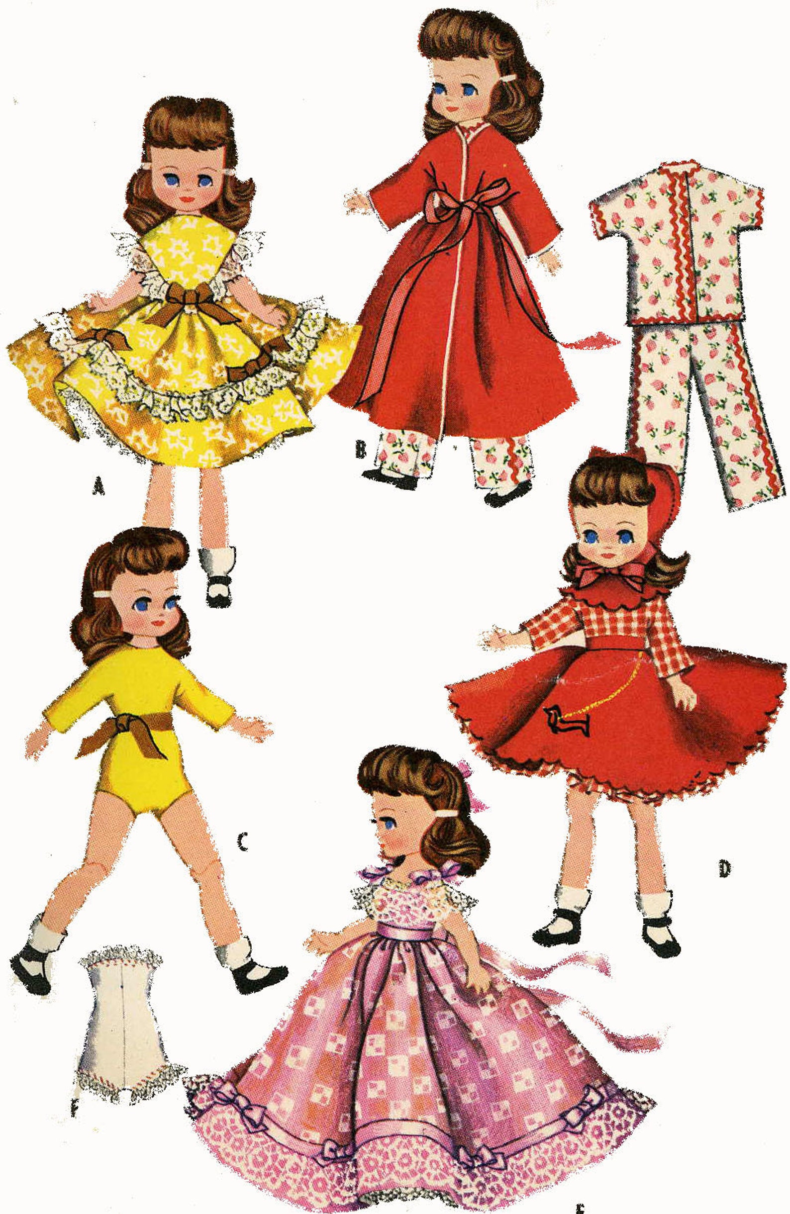 Betsy Mccall Doll Clothing Pattern in Digital PDF Format 2239 | Etsy