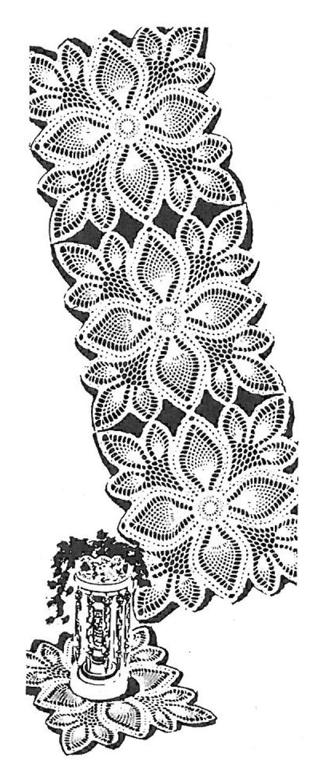 Vintage / Retro Crochet PATTERN 7304 Crochet Square - Motif 16" or 12 ...