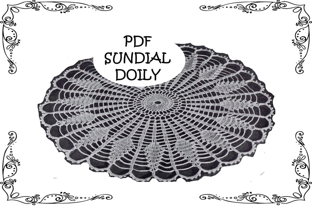Vintage Crochet Pattern for Sundial Doily 13" - Digital PDF Download ...