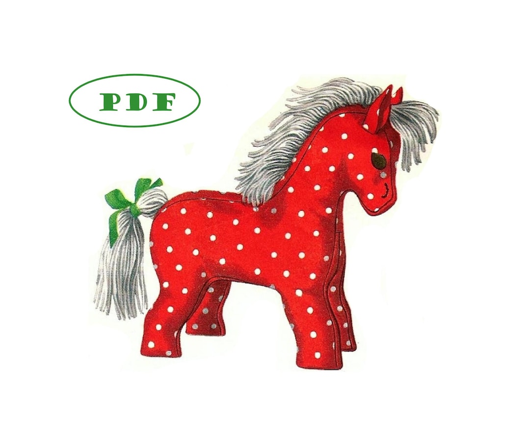 Retro Stuffed Animal Pattern - Cat Kitten Dog Puppy Horse Bunny Rabbit ...