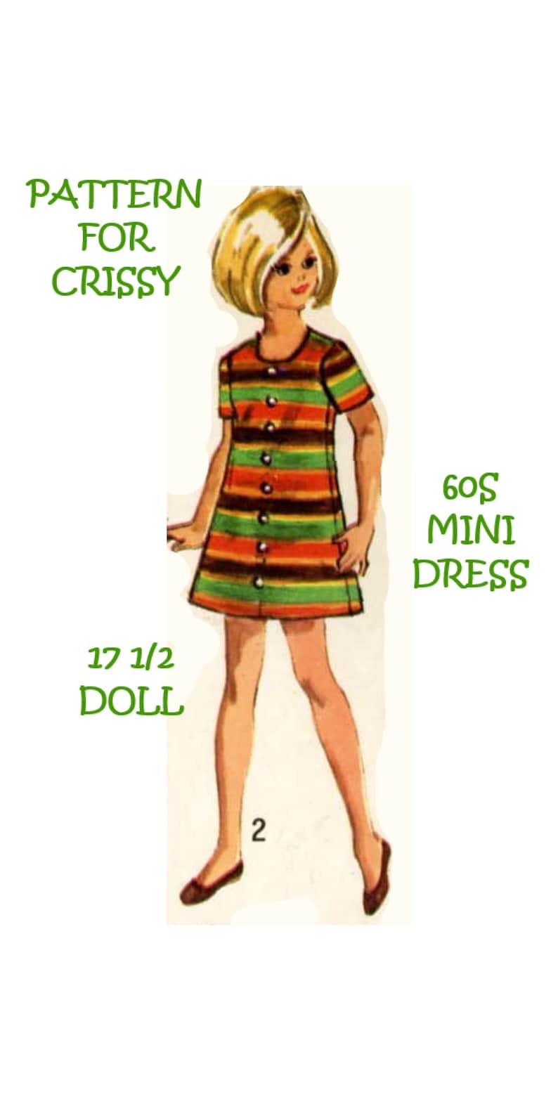 Vintage / Retro Doll Clothing PATTERN 9138 for 17" Teen Model Doll ...