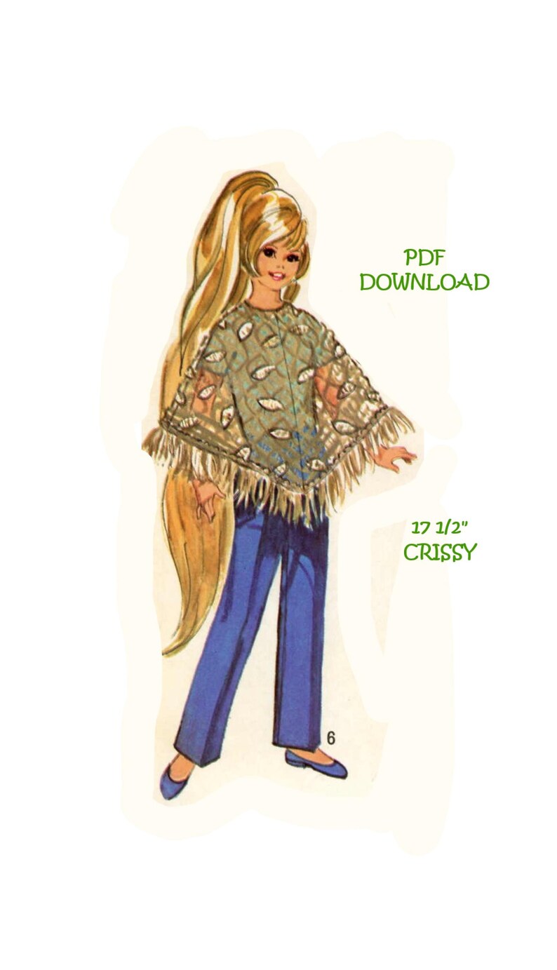 Vintage / Retro Doll Clothing PATTERN 9138 for 17" Teen Model Doll ...