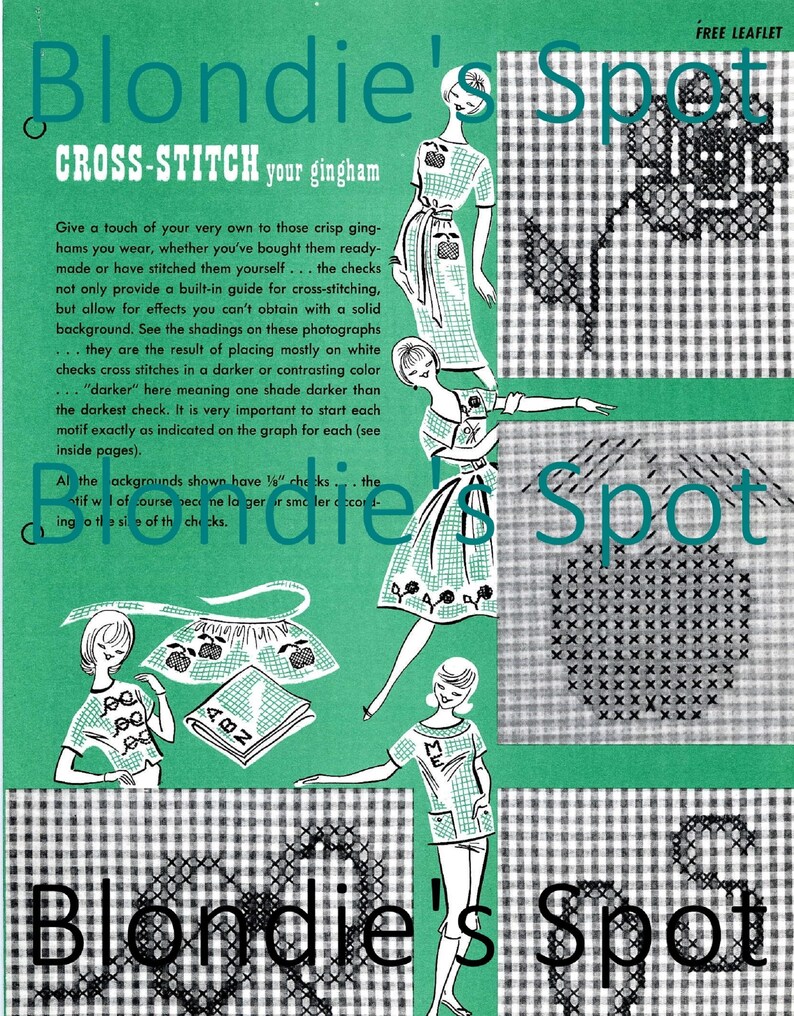 Chicken Scratch Embroidery - Cross Stitch Instructions # 1 - Rose ...