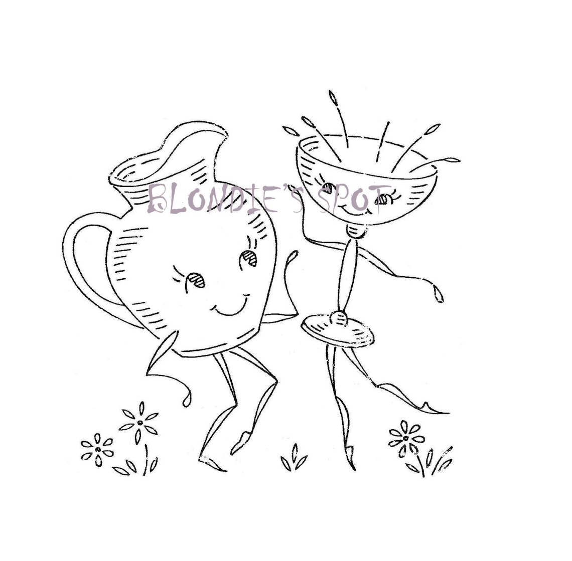 Hand Embroidery 260 Animated Dancing Vegetables for Dish Towels ...