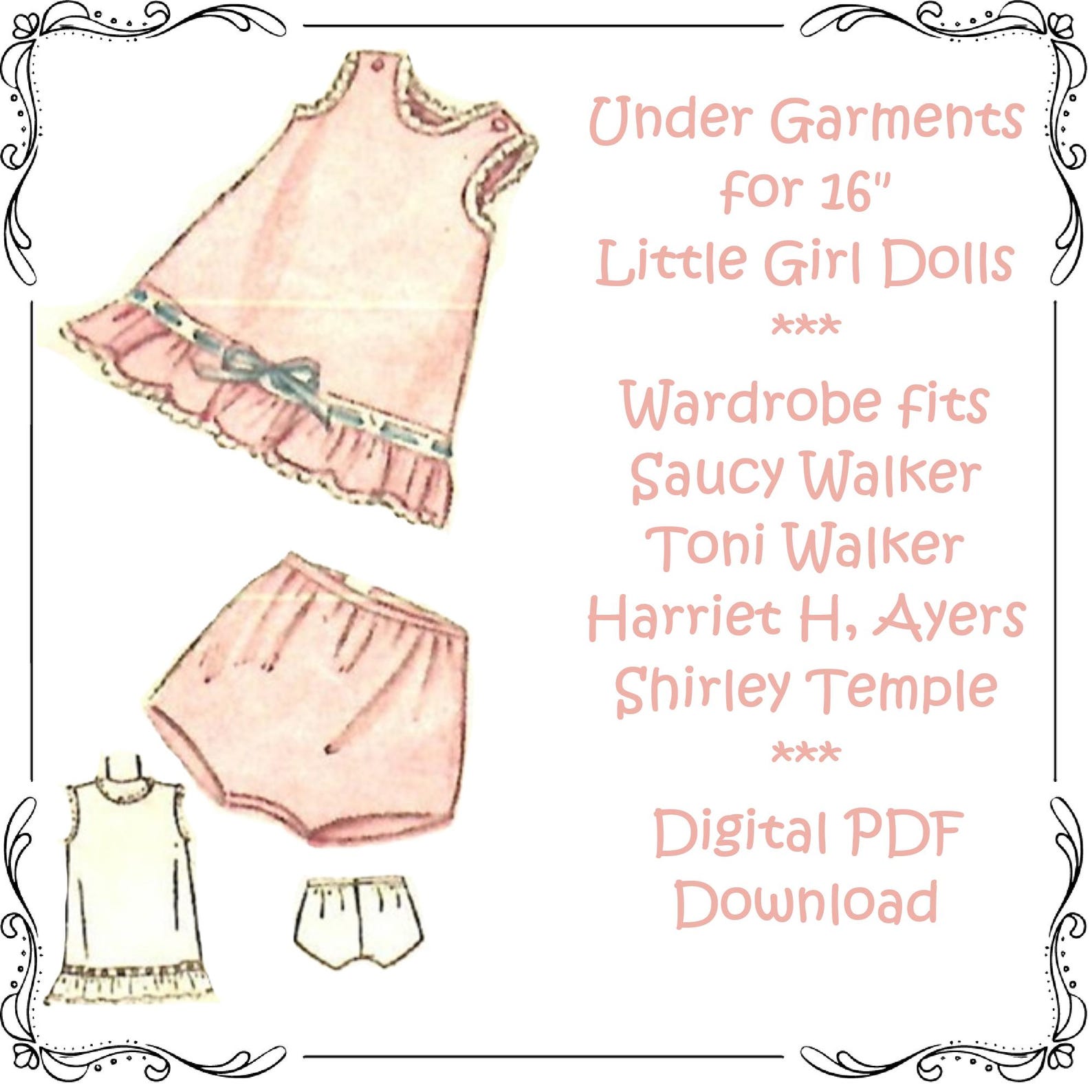 Saucy Walker 16" Doll Clothes Patterns - PDF Download for Handmade ...