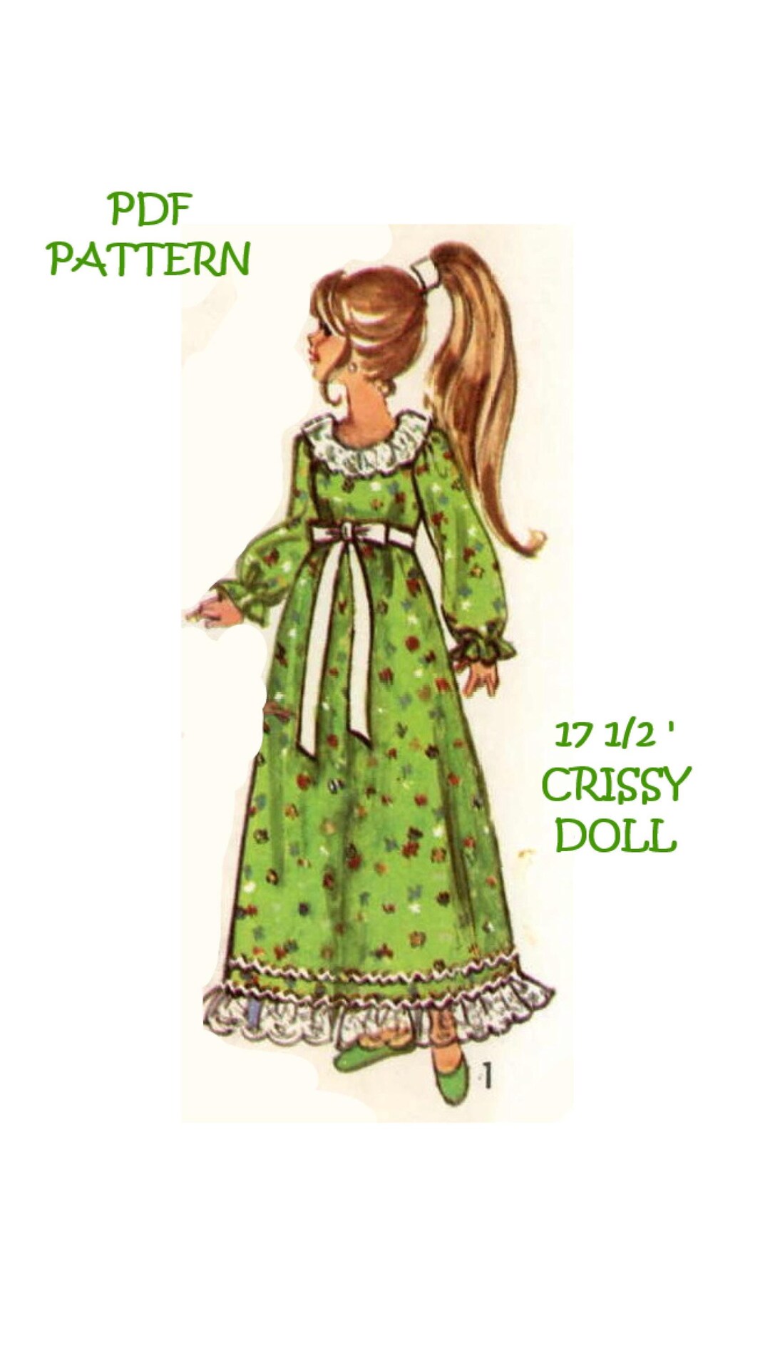 Vintage / Retro Doll Clothing PATTERN 9138 for 17" Teen Model Doll ...