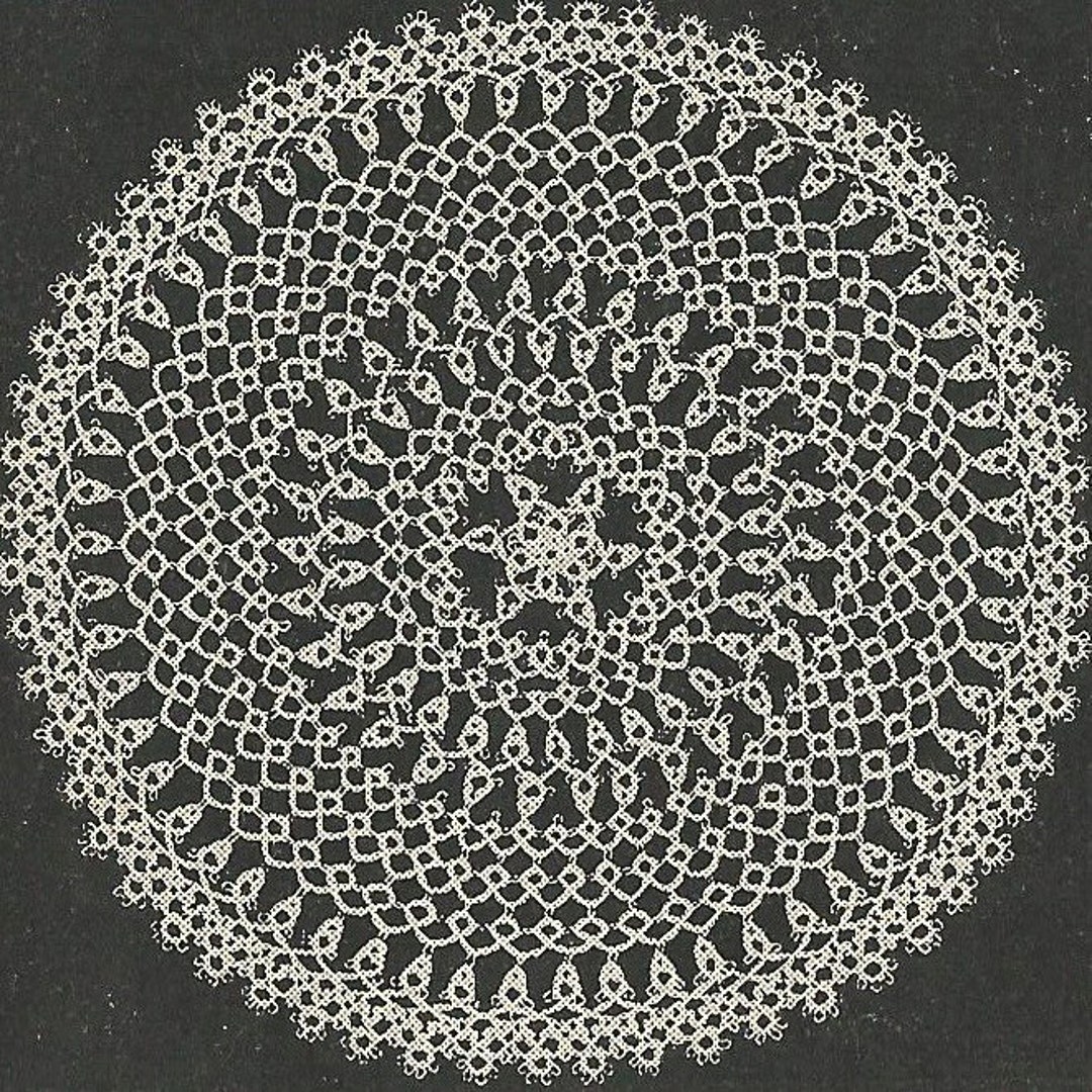 Snowflake Doily Tatting PATTERN From a 1956 Workbasket a 10.5 Inch ...