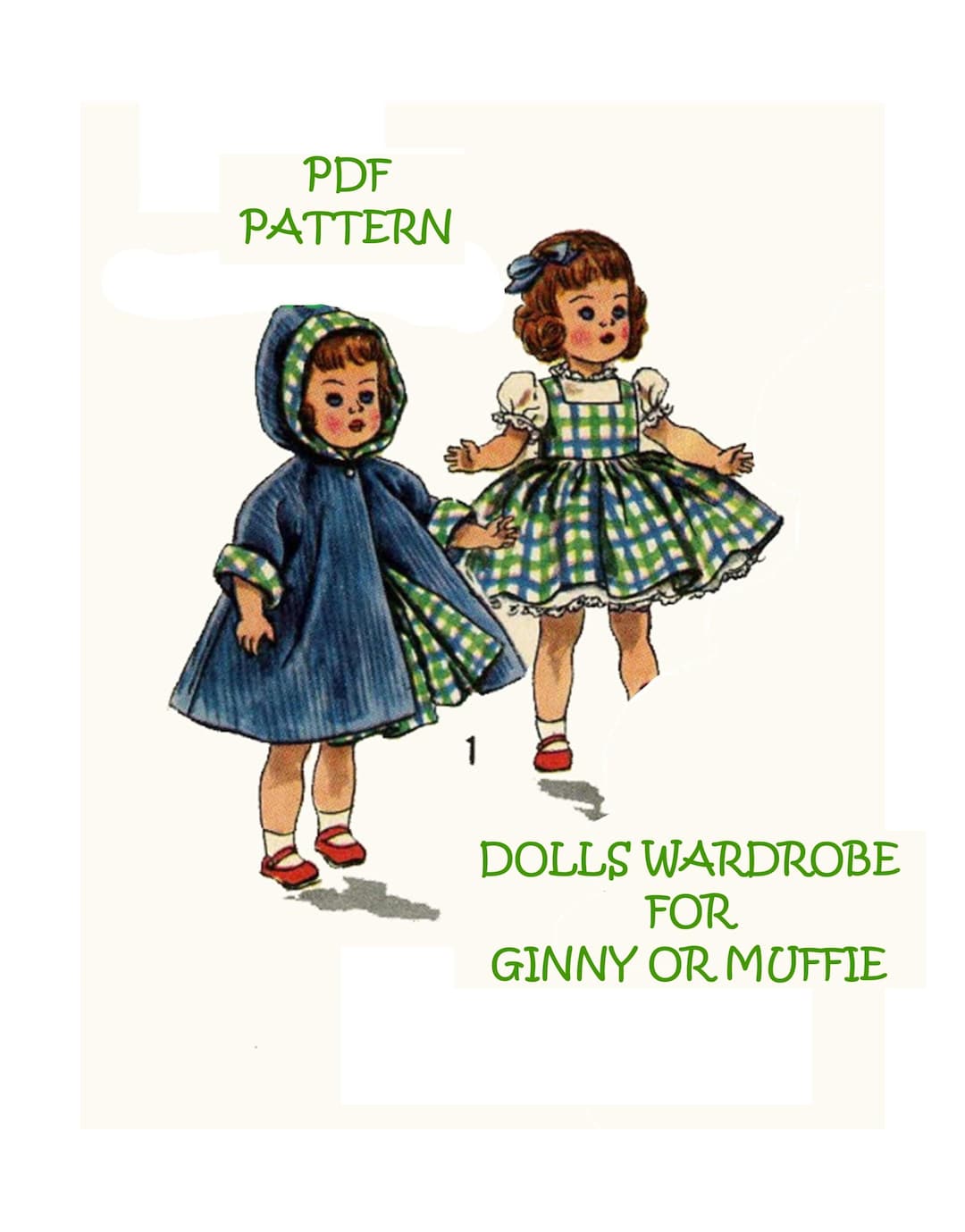 Charming Vintage Doll Clothing Patterns - Sew Your Own! - Wardrobe for ...