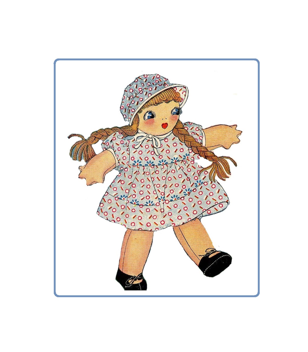 Retro Rag Doll Pattern in DIGITAL Format Sent in PDF 158 Nancy Doll ...
