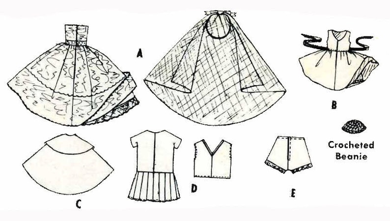 Betsy Mccall Lingerie Lou & Slender Doll Clothes PATTERNS 2323 for 14 ...