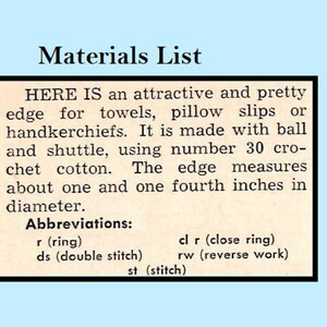 DIGITAL Tatting Pattern - Tatted Pointed Lace Edge 1 1/4" Taken From ...