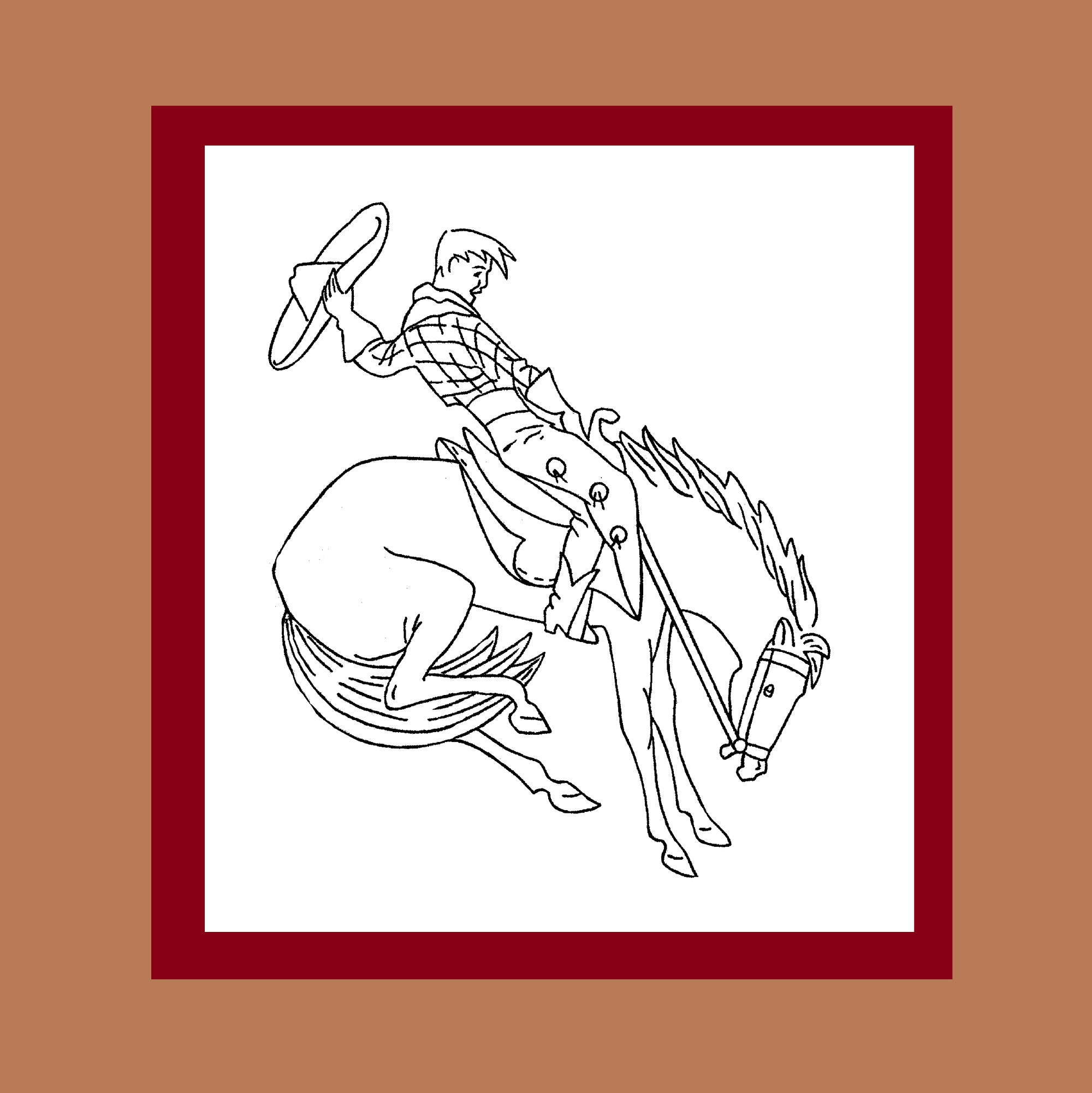 Bronc Rider Coloring Pages