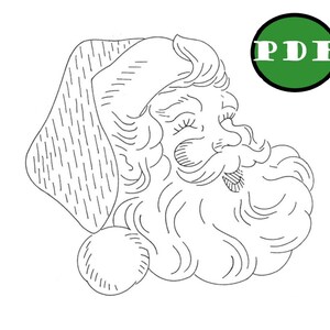 Vintage Sewing & Hand Embroidery Pattern - Santa Claus for a Mail Bag ...