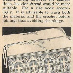 Altar Cloth Lace Crochet PATTERN 5901 Beautiful Crosses in Filet ...