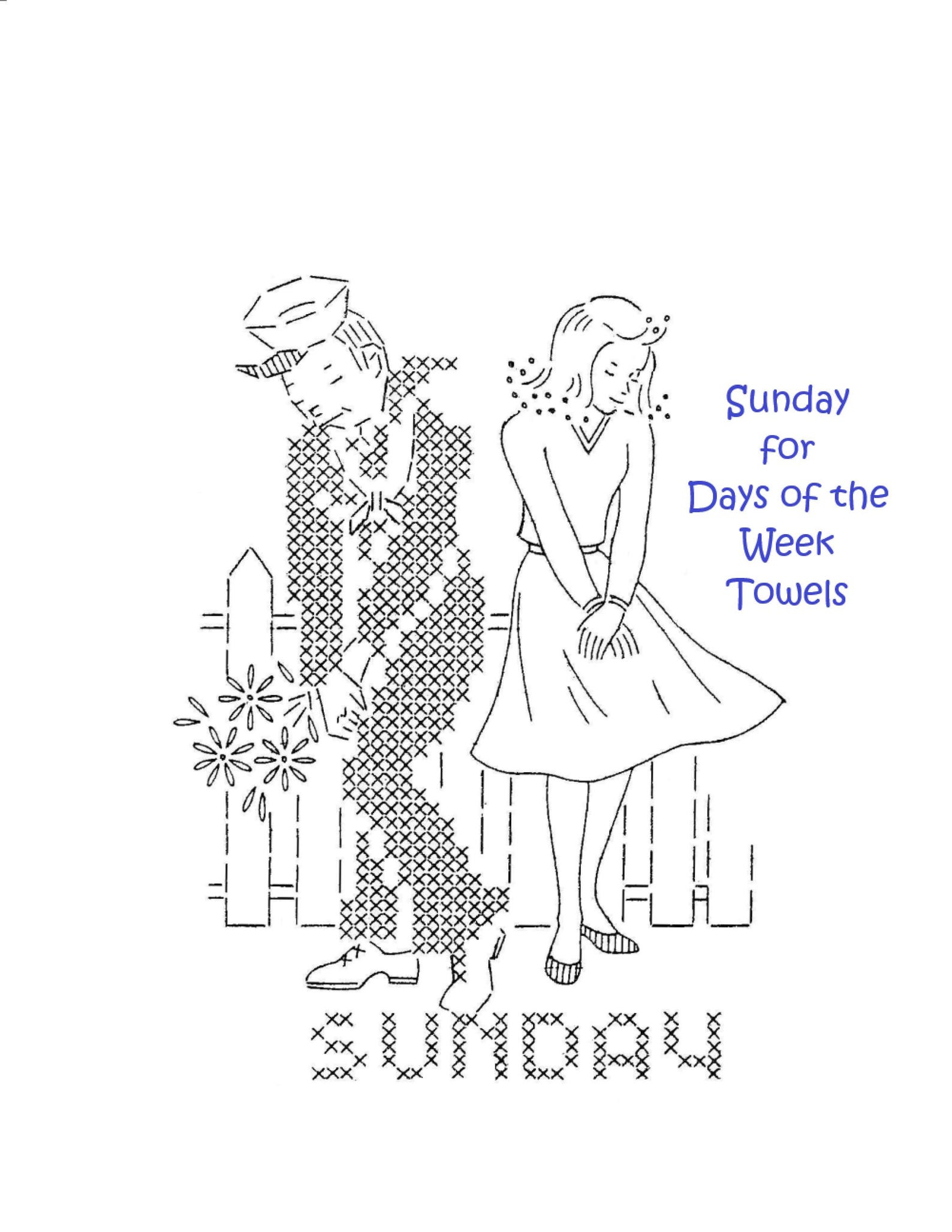 Hand Embroidery PATTERN, WWII Sailors in Cross Stitch for Days of the ...