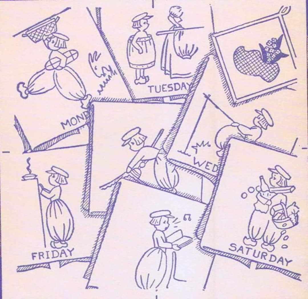 Dutch Boy 135 Vintage Digital Hand Embroidery PATTERN Dutch Boys for ...